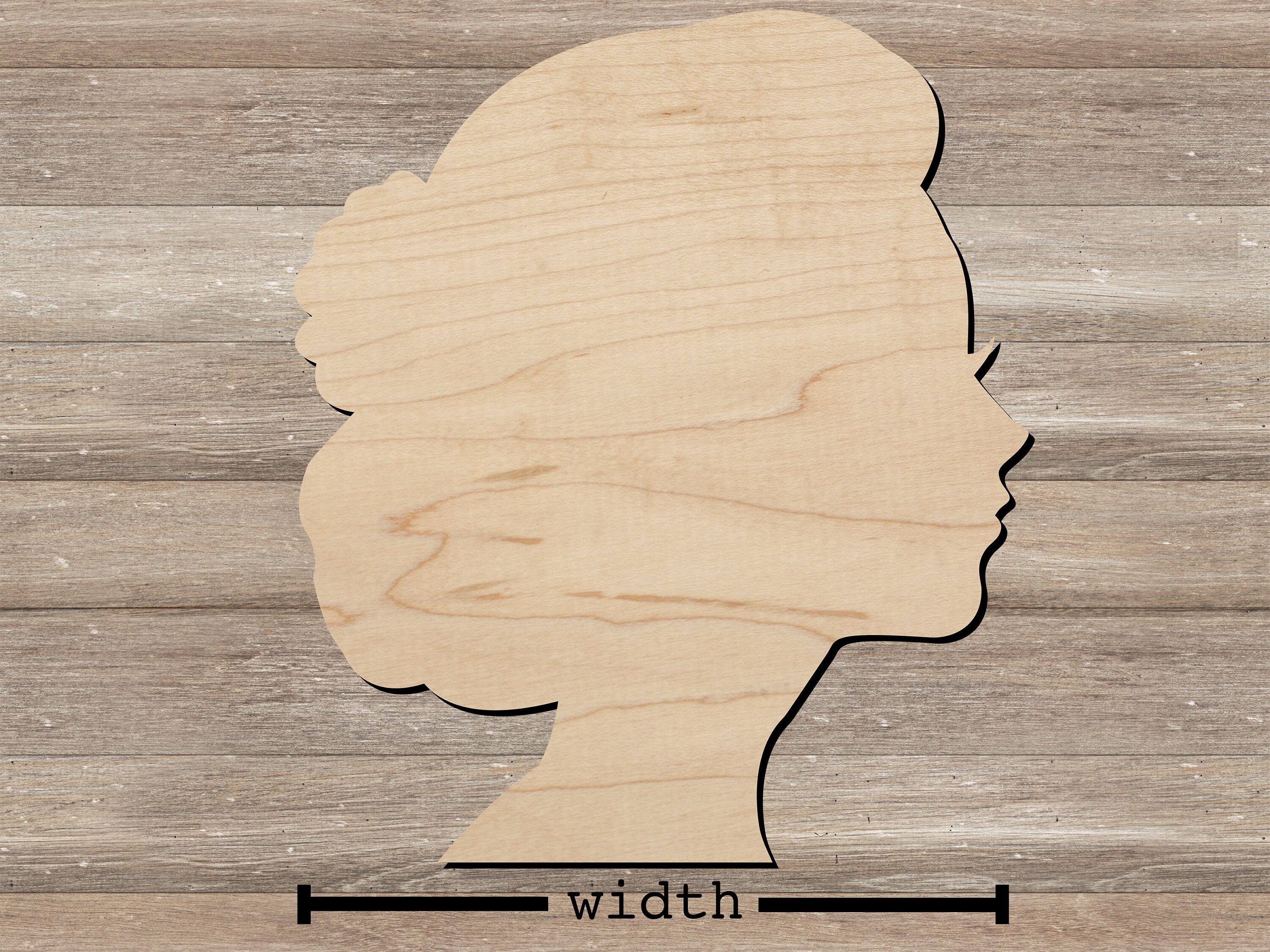 Female Head Cut Out - Female Shape - Laser Cut Female From Wood - Etsy