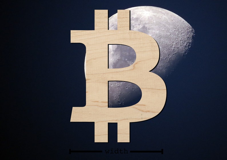 BITCOIN Symbol Shape Cutout Laser Cut From Wood | Etsy