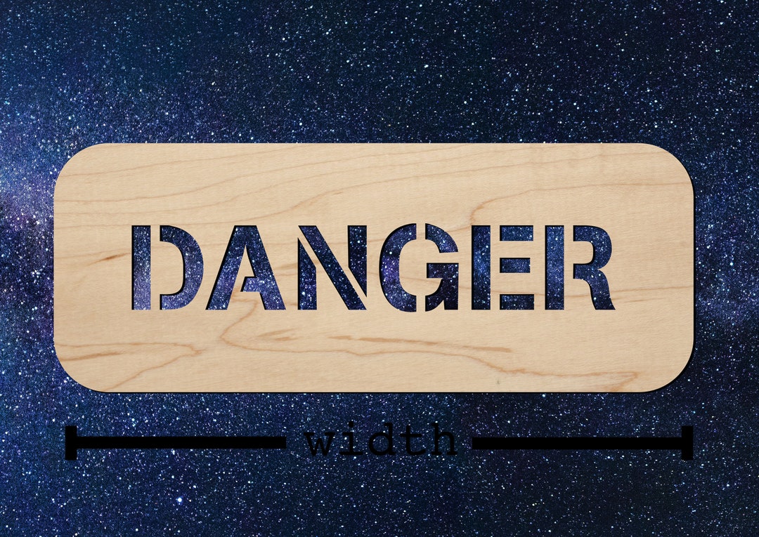 DANGER Stencil Cutout - Laser Cut From Wood - Etsy
