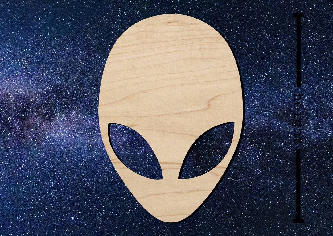 Alien Head Laser Cut Out - Wood Decoration - Etsy