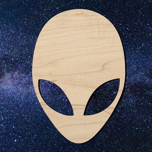 Alien Head Laser Cut Out - Wood Decoration - Etsy