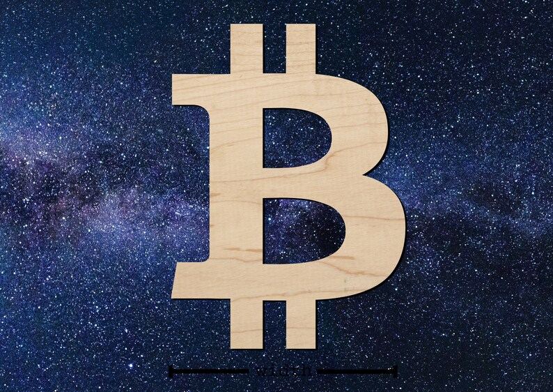BITCOIN Symbol Shape Cutout Laser Cut From Wood | Etsy