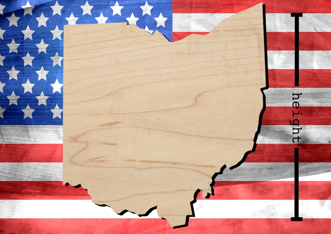 State of Ohio - Map Shapes - Laser Cut From Wood - Etsy