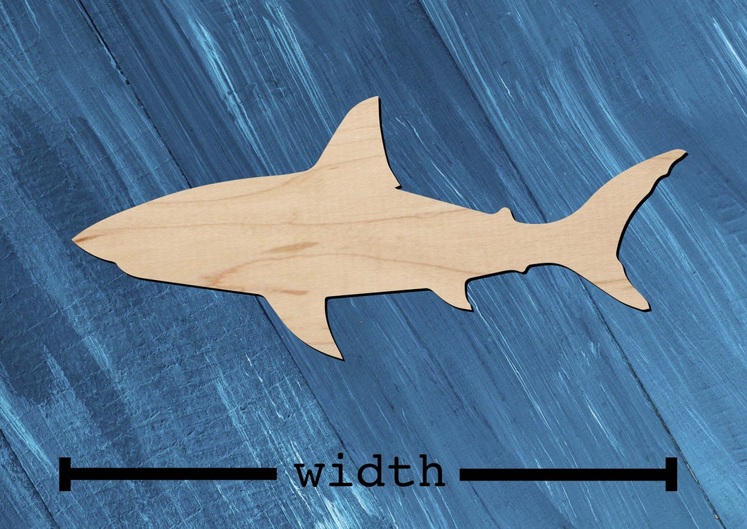 Shark Cut Out - Shark Shape - Laser Cut Shark From Wood - Etsy