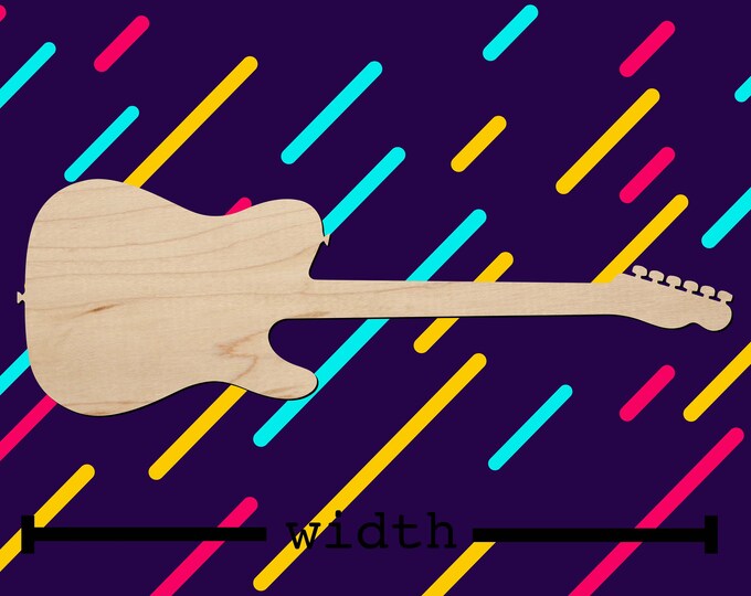 Electric Guitar Cut Out Instrument Shape Laser Cut Guitar From Wood - Etsy