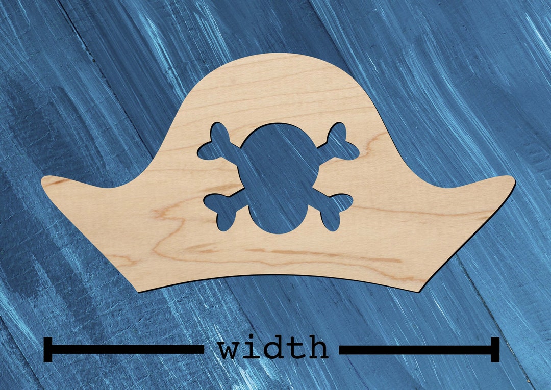 Pirate Cap Cut Out - Skull and Cross Bone Shape - Laser Cut Hat From ...