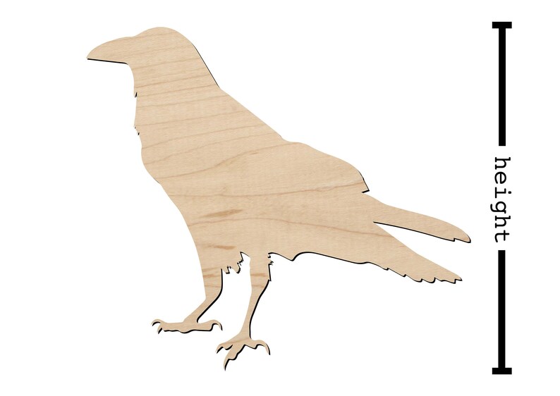 Crow Cut Out Animal Shape Laser Cut Bird From Wood - Etsy