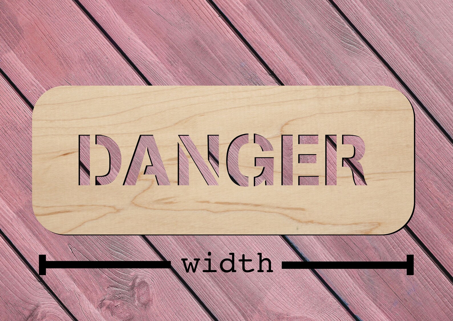 DANGER Stencil Cutout - Laser Cut From Wood - Etsy