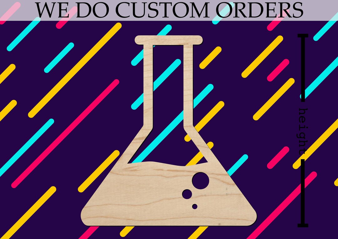 Science Equipment Cut Out - Test Tube Shape - Laser Cut Erlenmeyer ...