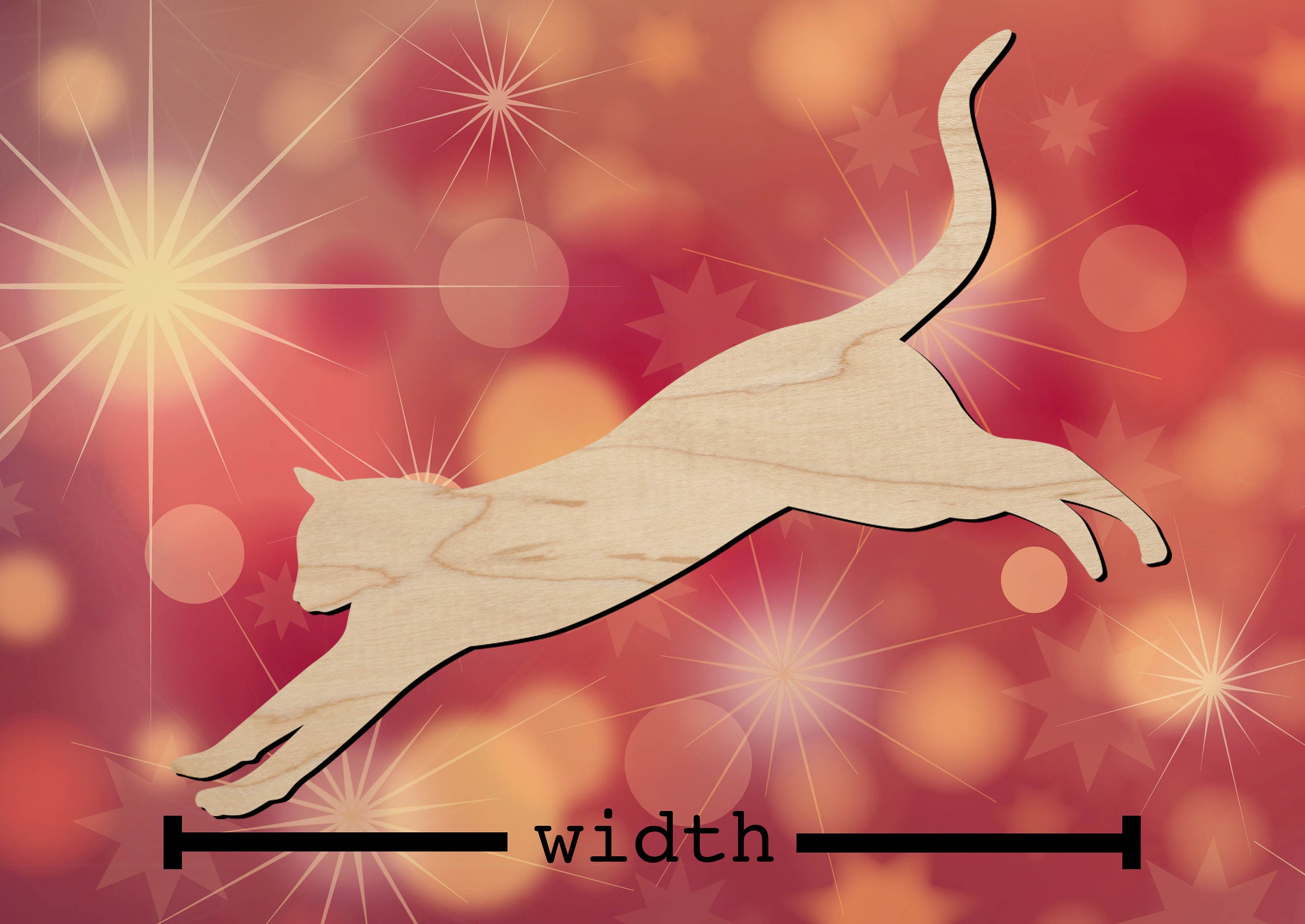 Cat Jumping Cut Out Cat Shape Laser Cut Cat From Wood - Etsy UK