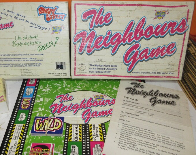 Vintage 1988 the Neighbours Board Game | Complete Game of the TV Show ...