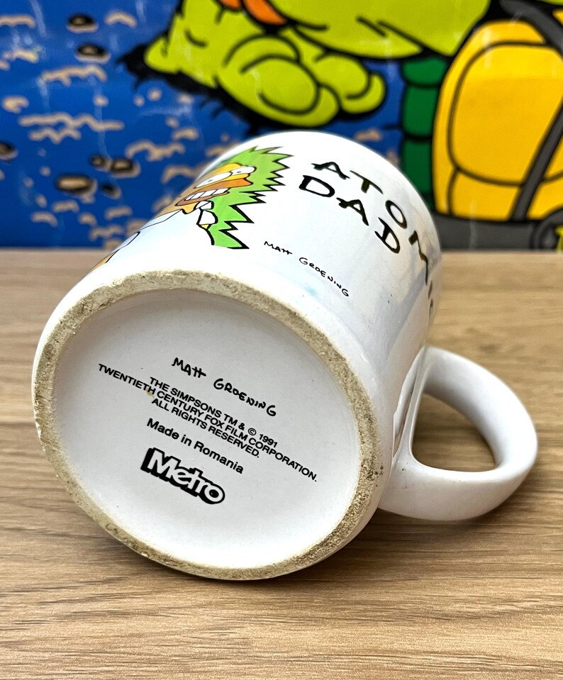 1991 the Simpsons Homer 'atomic Dad' Vintage Novelty Mug - Etsy Australia