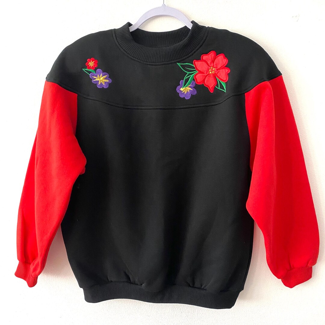 Vintage 1980’s Sussan Flower Applique Jumper Pullover | Made in ...