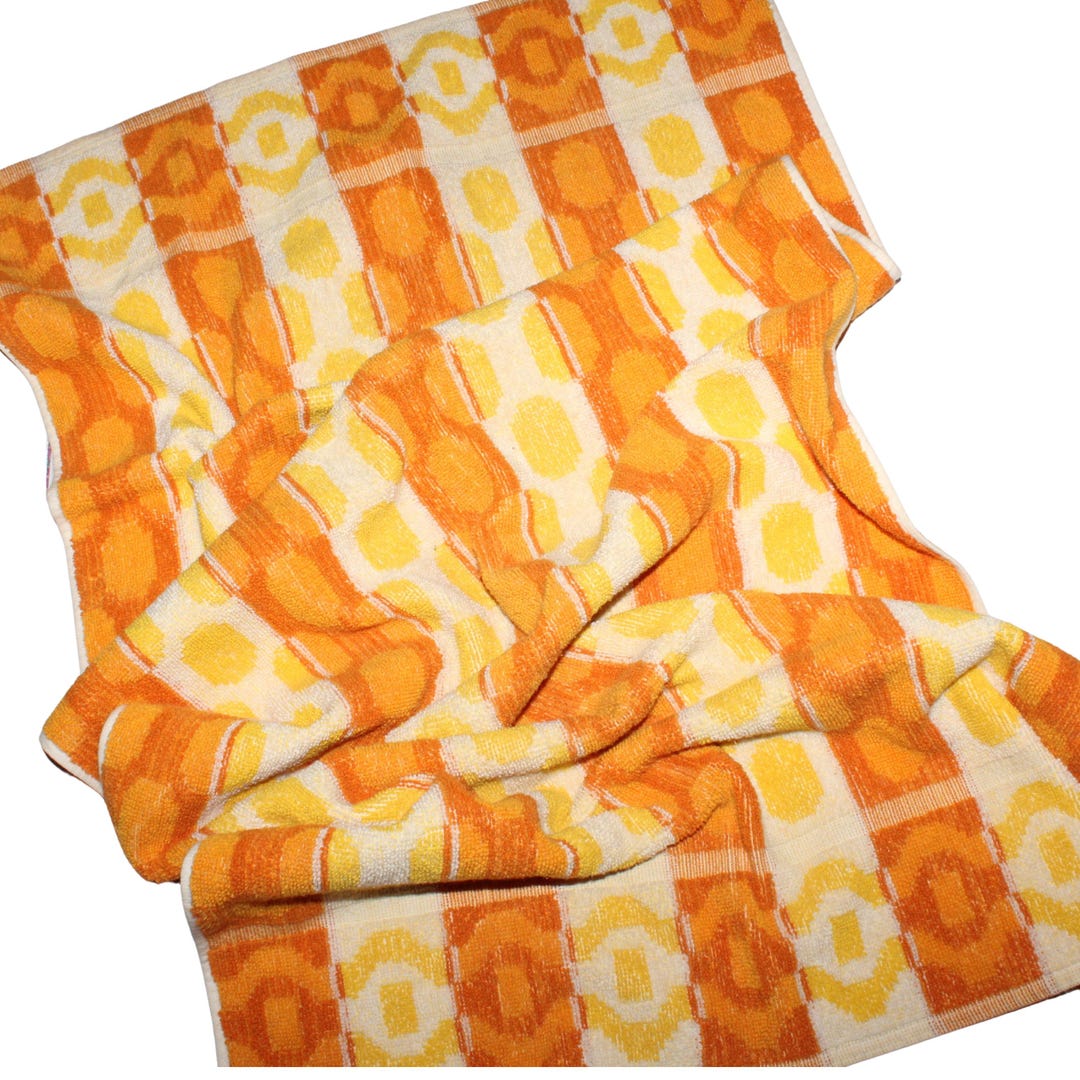 Fab Retro 70s Tara Brand Bath Towel | Vintage Bathroom Decor | Orange ...