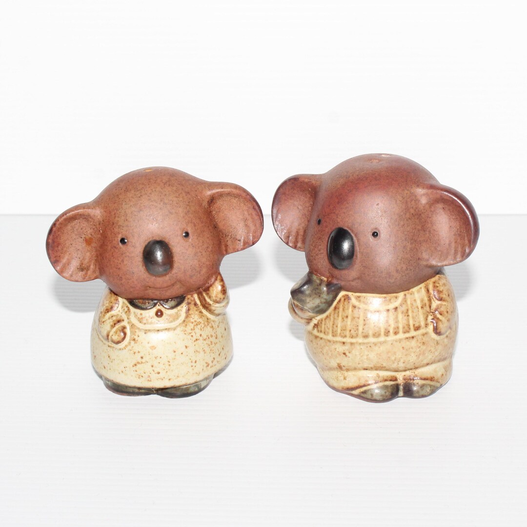 Vintage Gempo Japan Koala Salt & Pepper Shakers | Stoneware Pottery ...
