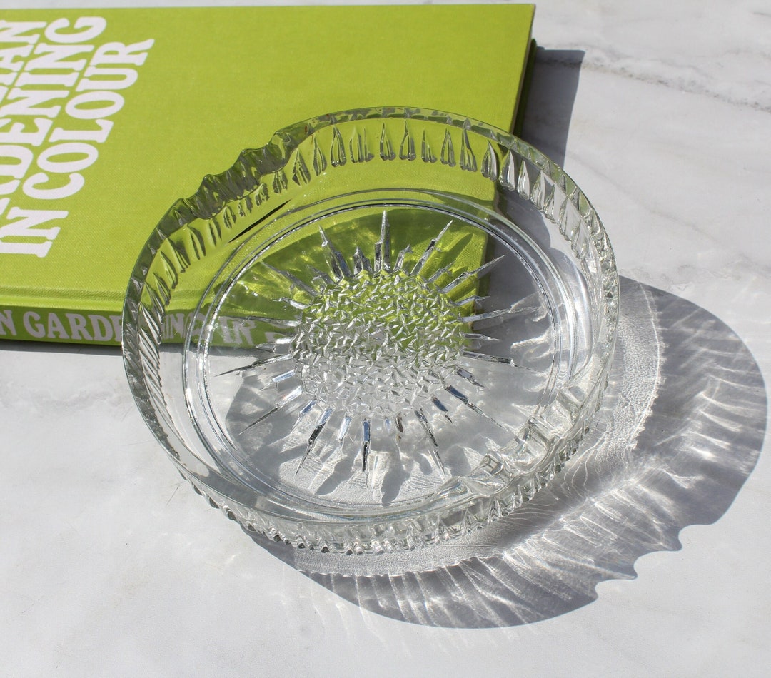 Retro Mid Century Ravenhead Glass Sunburst Ashtray Vintage 70s Home ...