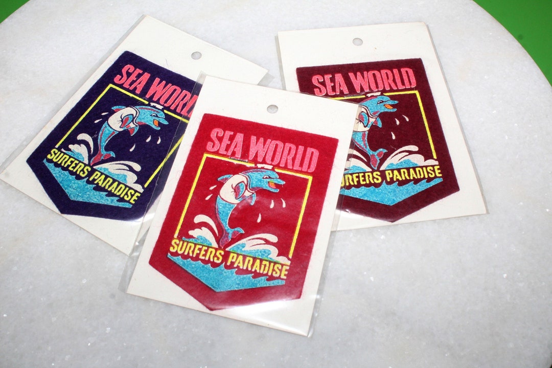 Vintage 70s Seaworld Surfers Paradise Sew on Felt Patch QLD - Etsy