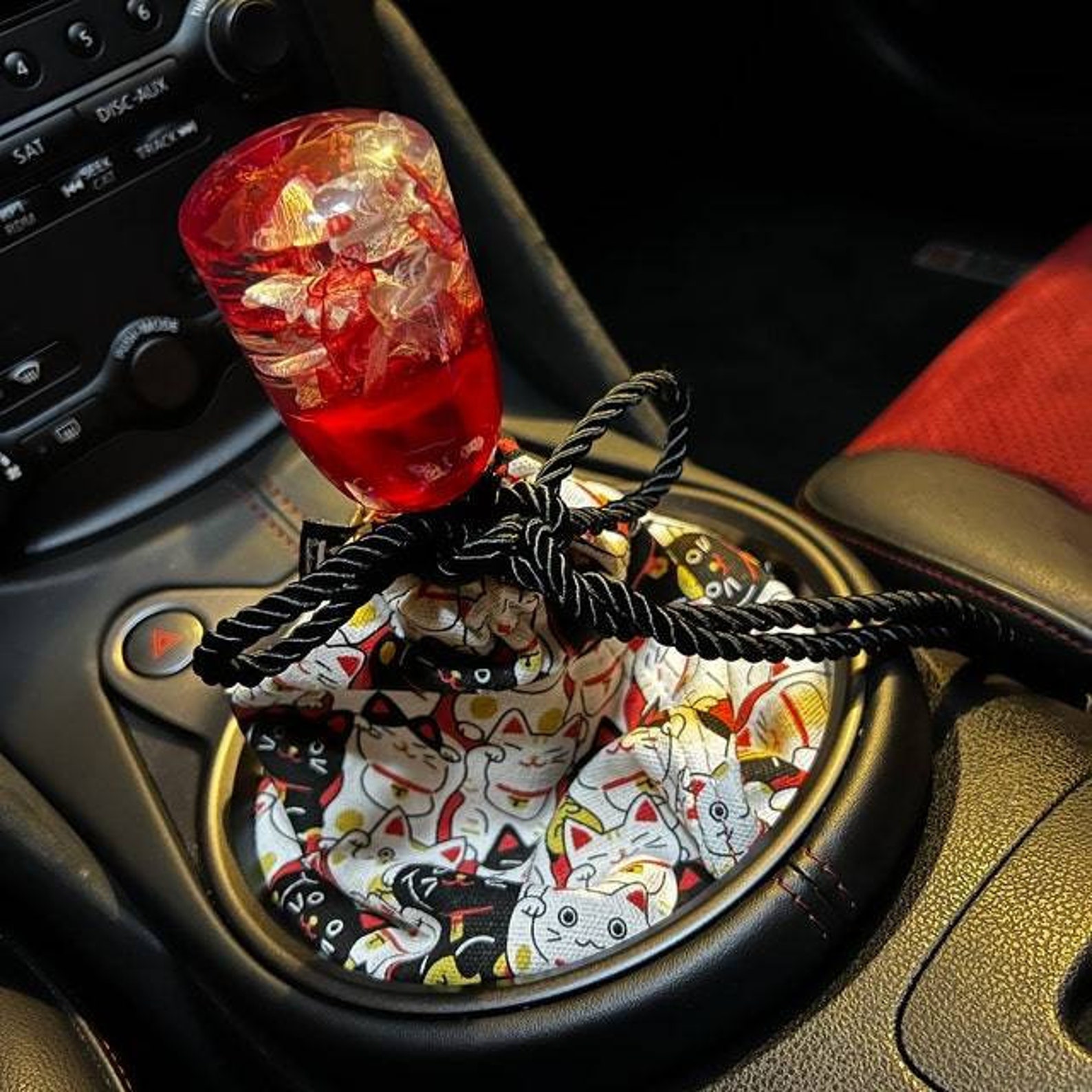Kawaii Japanese Lucky Cats Shift Boot | JDM | Choice of Thread Color ...