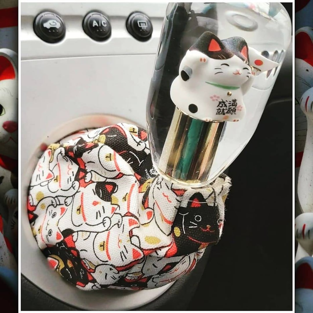 Kawaii Japanese Lucky Cats Shift Boot | JDM | Choice of Thread Color ...