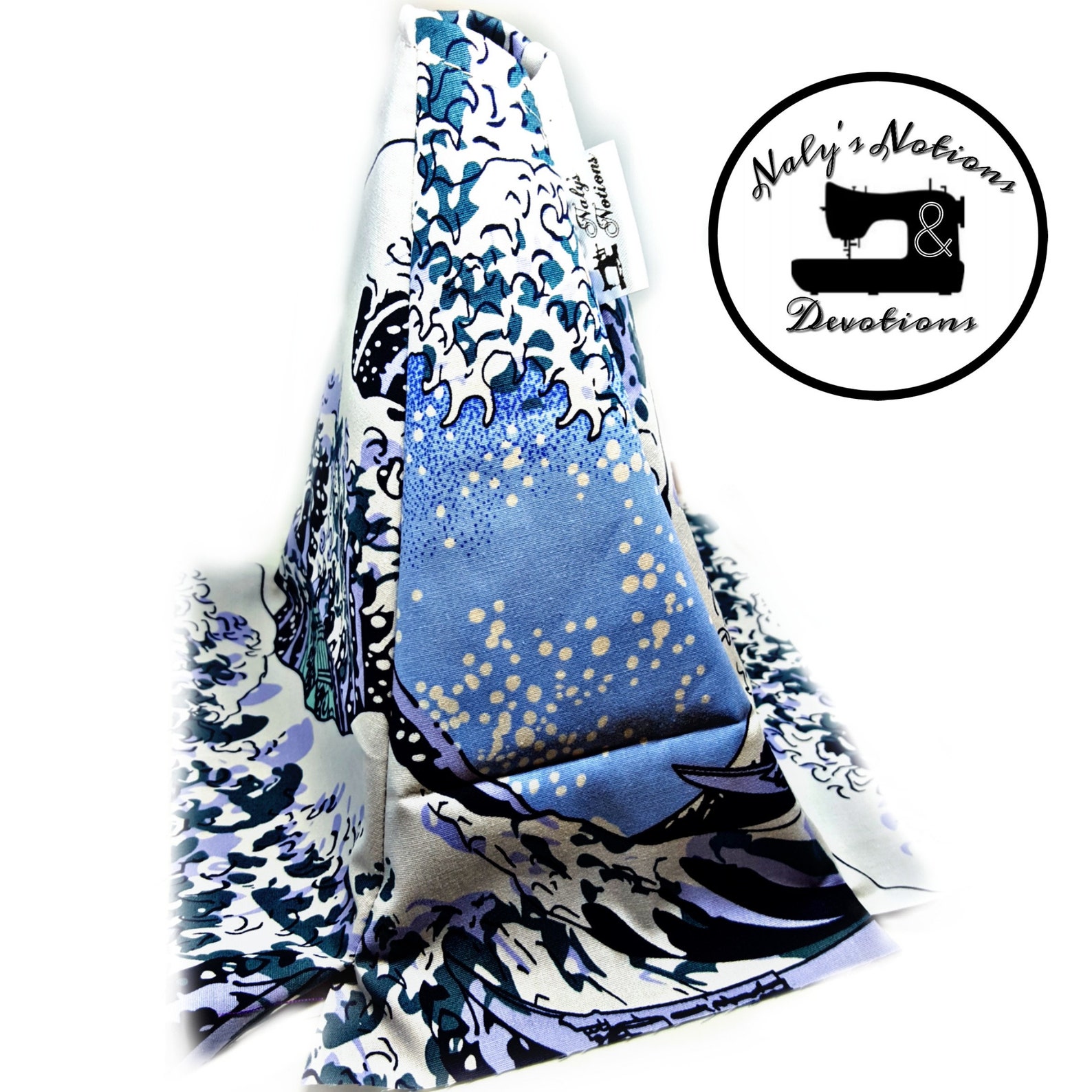 Blue Flowy Big Japanese Wave Shift Boot OR Handbrake Boot Cover ...