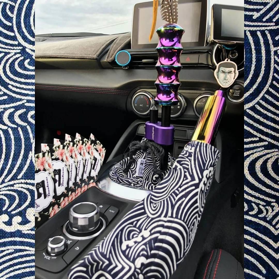 Japanese Waves Shift Boot or E-brake Boot Cover | Choice of Thread ...