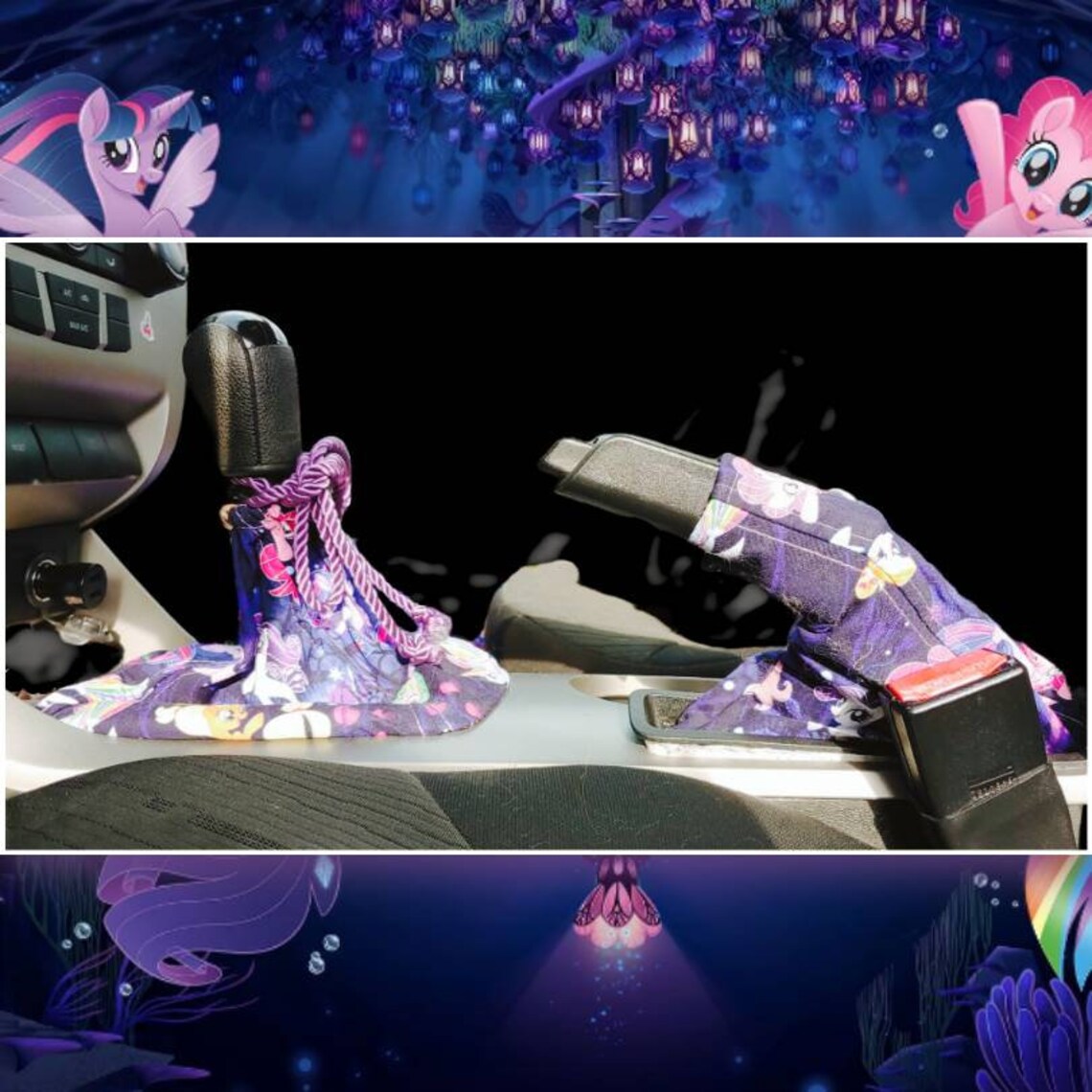 MLP Mermaid Car Shift Boot or E-brake Boot: Custom Stitching - Etsy