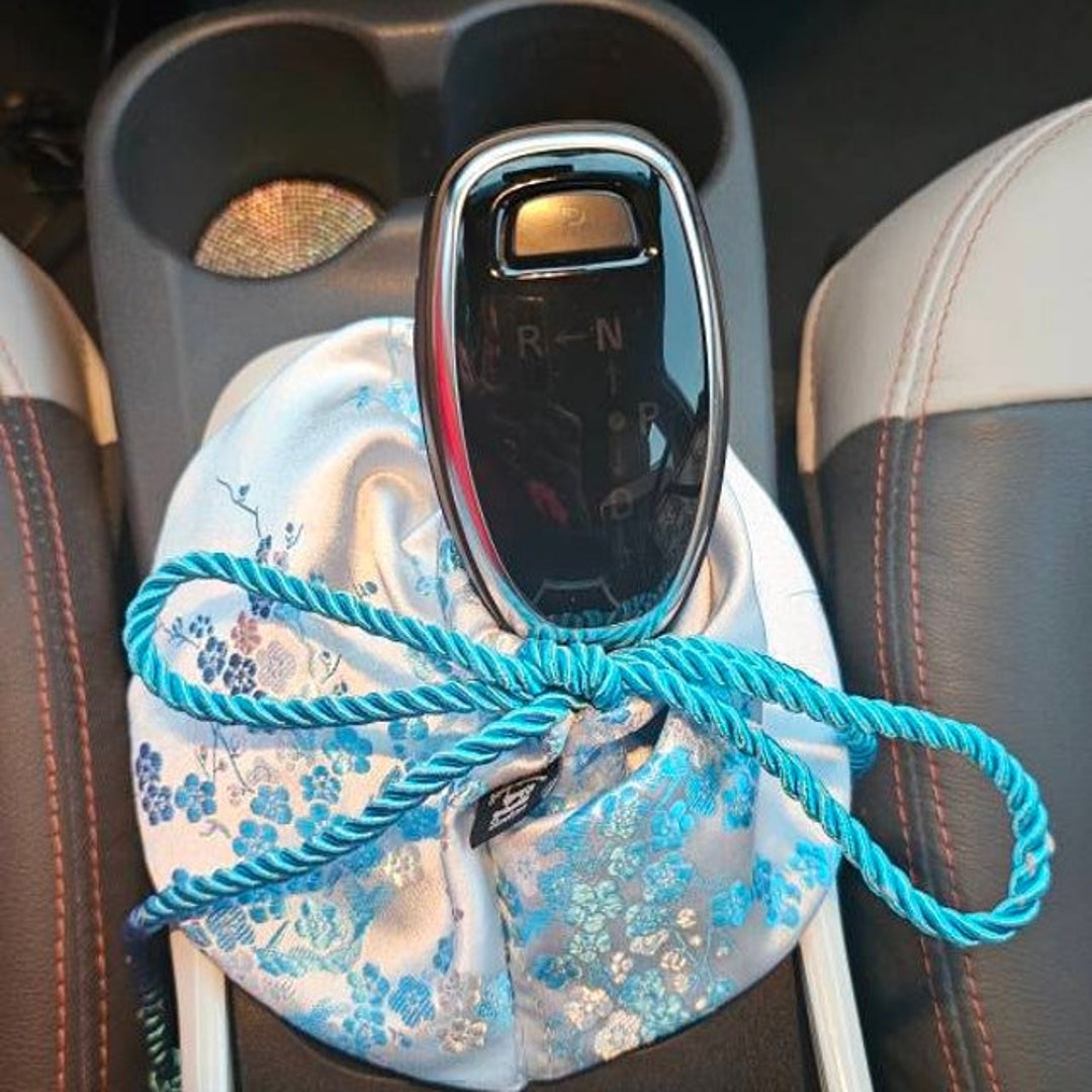 Light Blue and White Sakura Cherry Blossom Shift Boot OR E-brake Boot ...