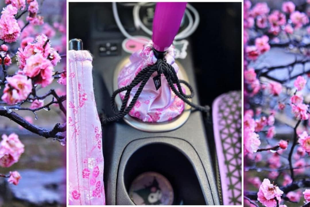 Pink Sakura Cherry Blossom Shift Boot OR E-brake Boot Choice of Thread ...