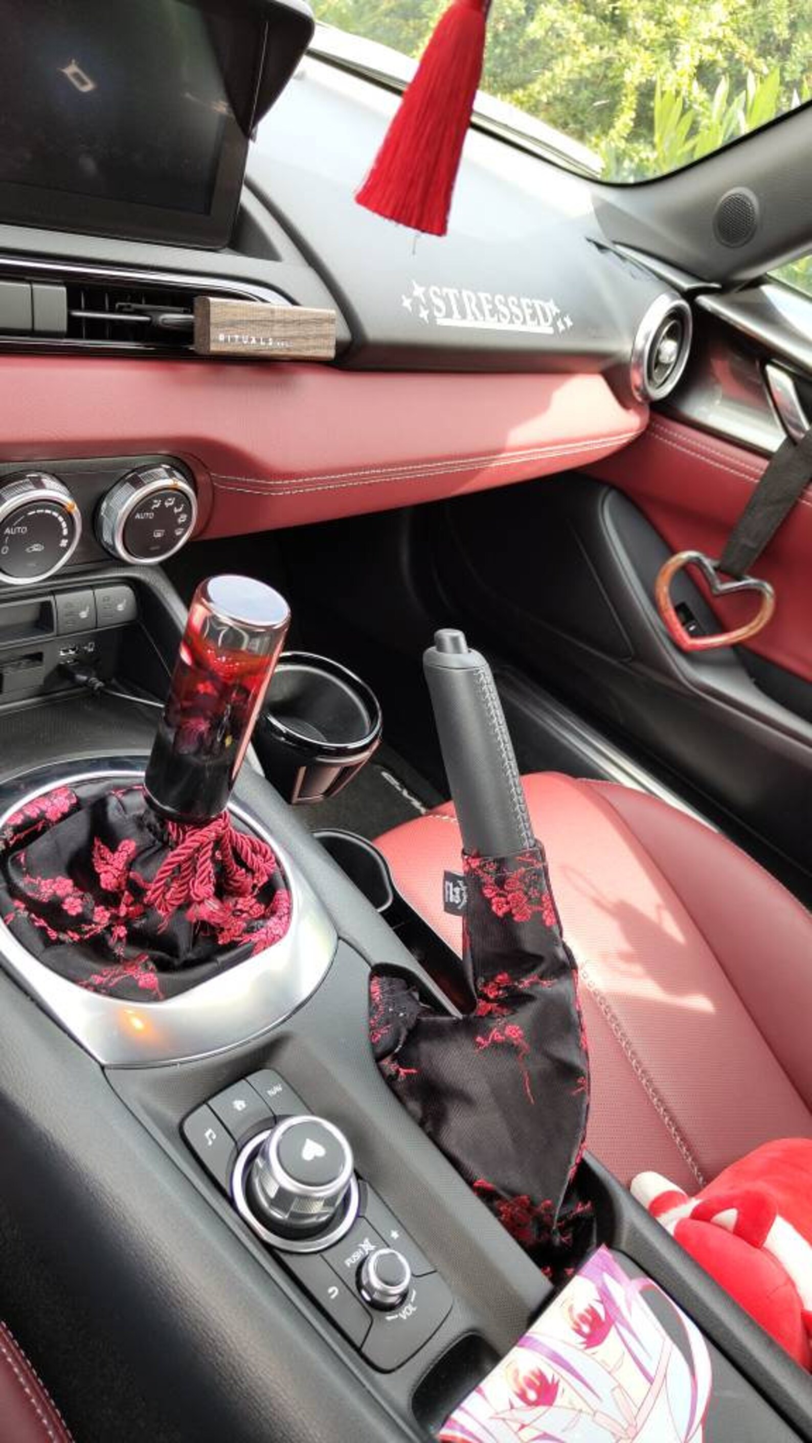 Red and Black Sakura Cherry Blossom Shift Boot OR E-brake - Etsy