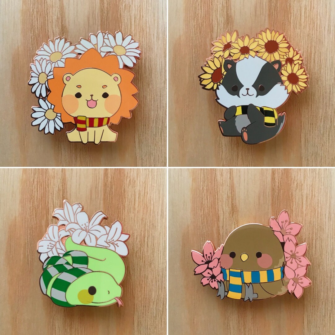Hogwarts Mascot Pins - Etsy