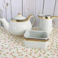 Grace Shultz Vintage Teapot, Creamer and Sugar Bowl Set - Etsy