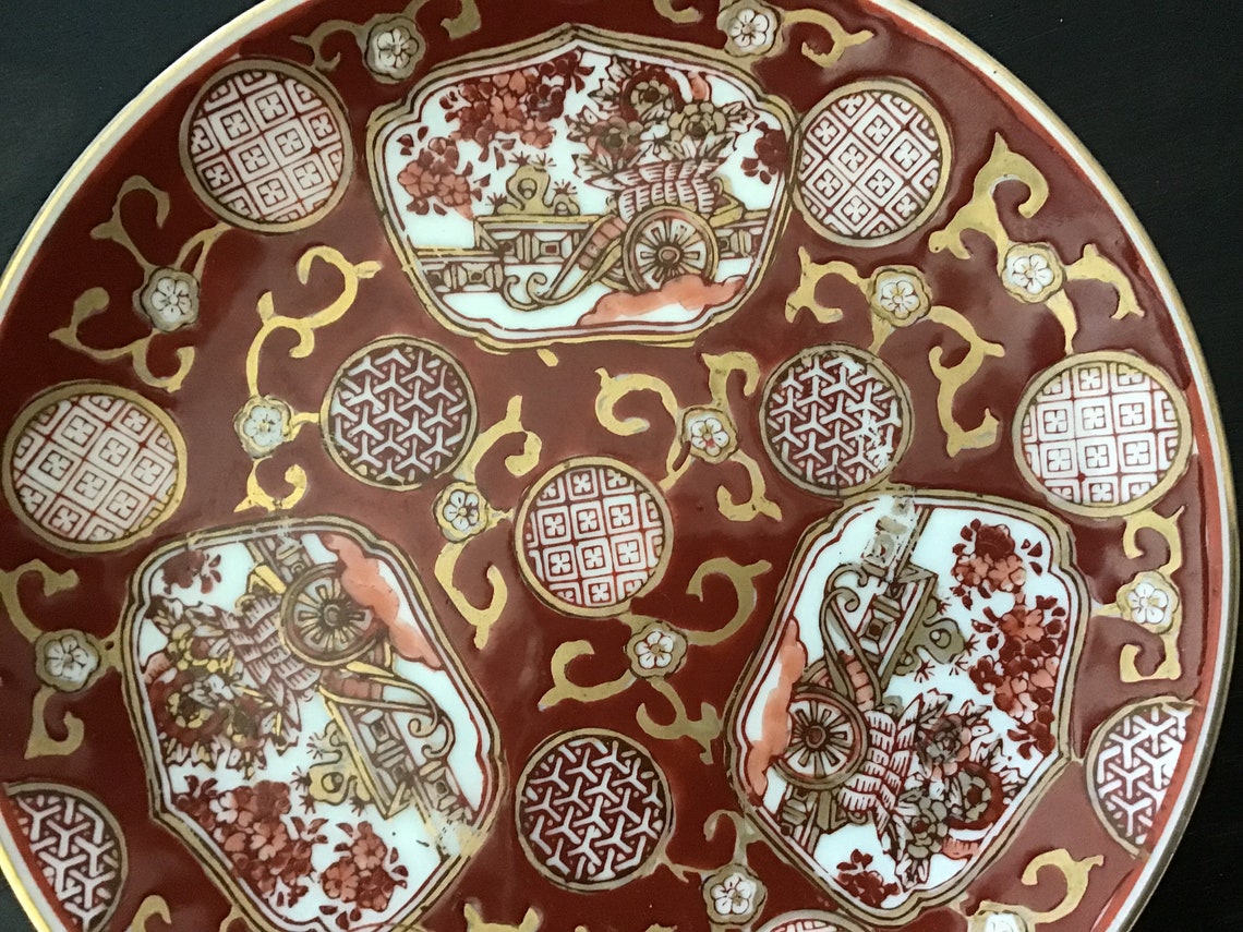 Gold Imari Hand Painted Decorative Plate Made in Japan 1960s - Etsy