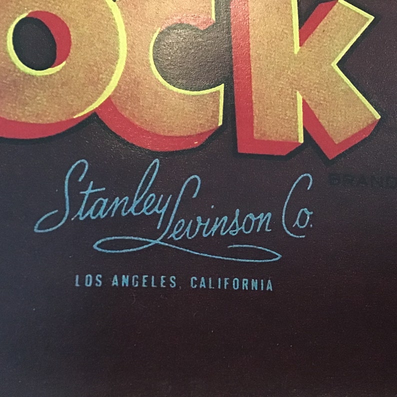 Gaycock Fruit and Vegetable Crate Box Label, Stanley Levinson, Los ...