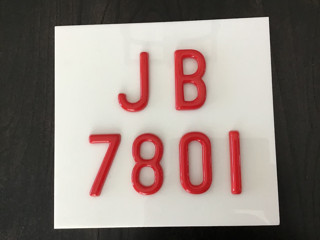 Vintage Acrylic Ham Radio Call Sign Plaque, JB 7801, White and Red - Etsy