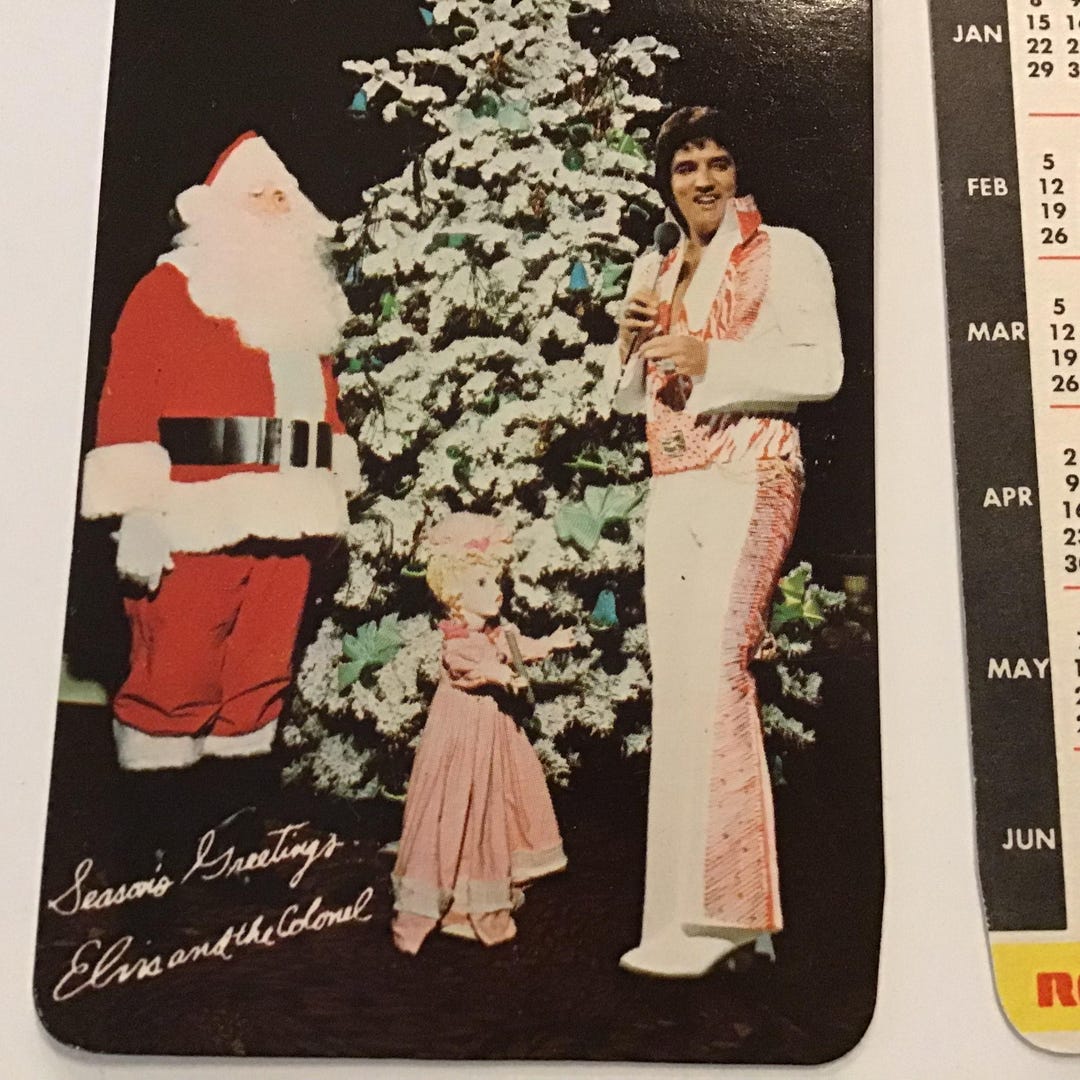 1978 RCA Elvis and Santa Pocket Calender, Col. Tom Parker as Santa - Etsy