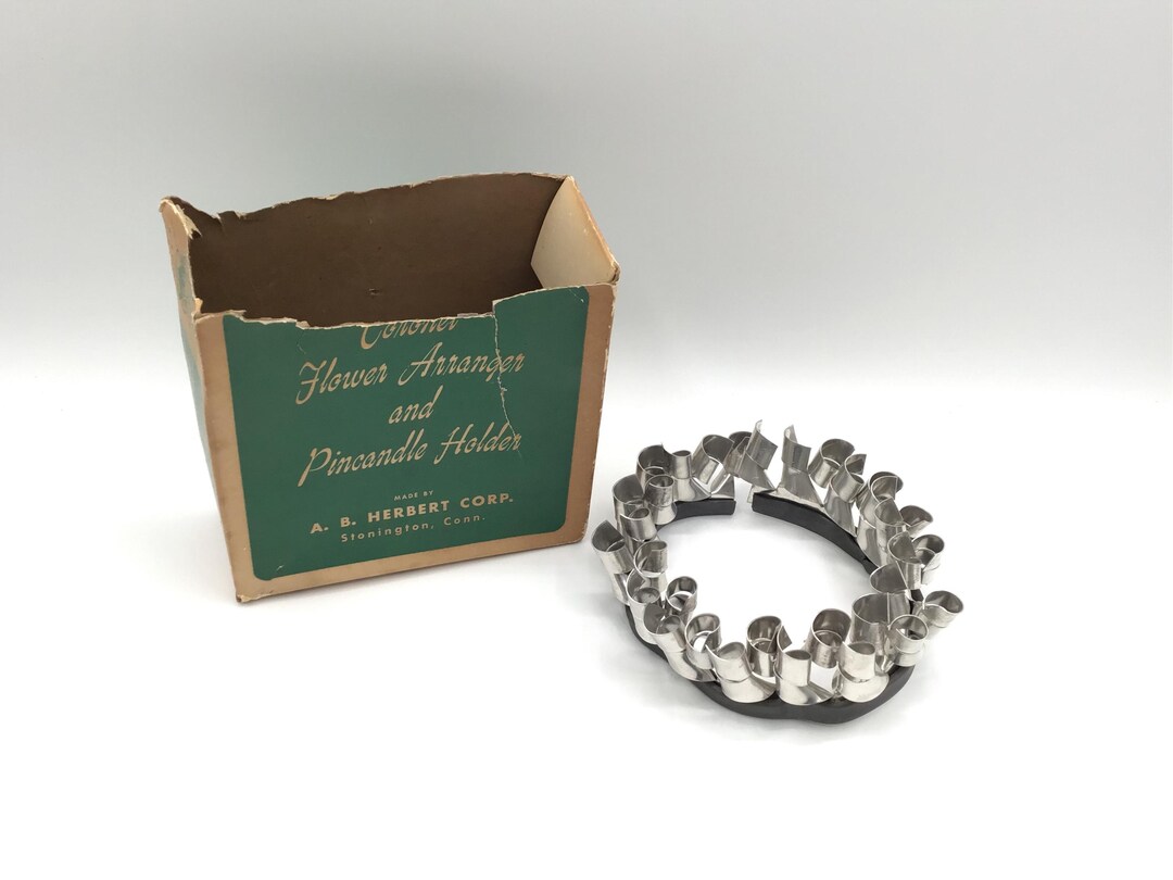 Coronet Flower Arranger, Metal Original Box Vintage Flower Frog, No 3A ...