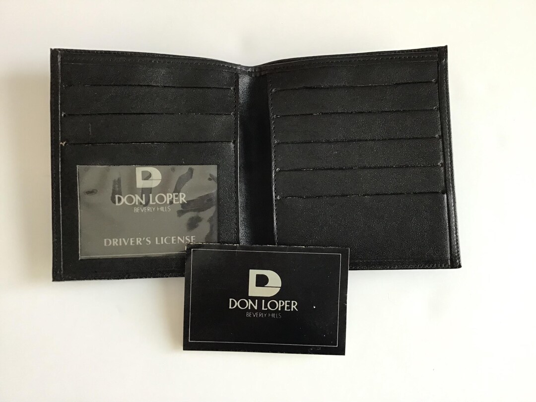 Don Loper Men’s Bifold Black Leather Wallet, NOS, 1980s - Etsy