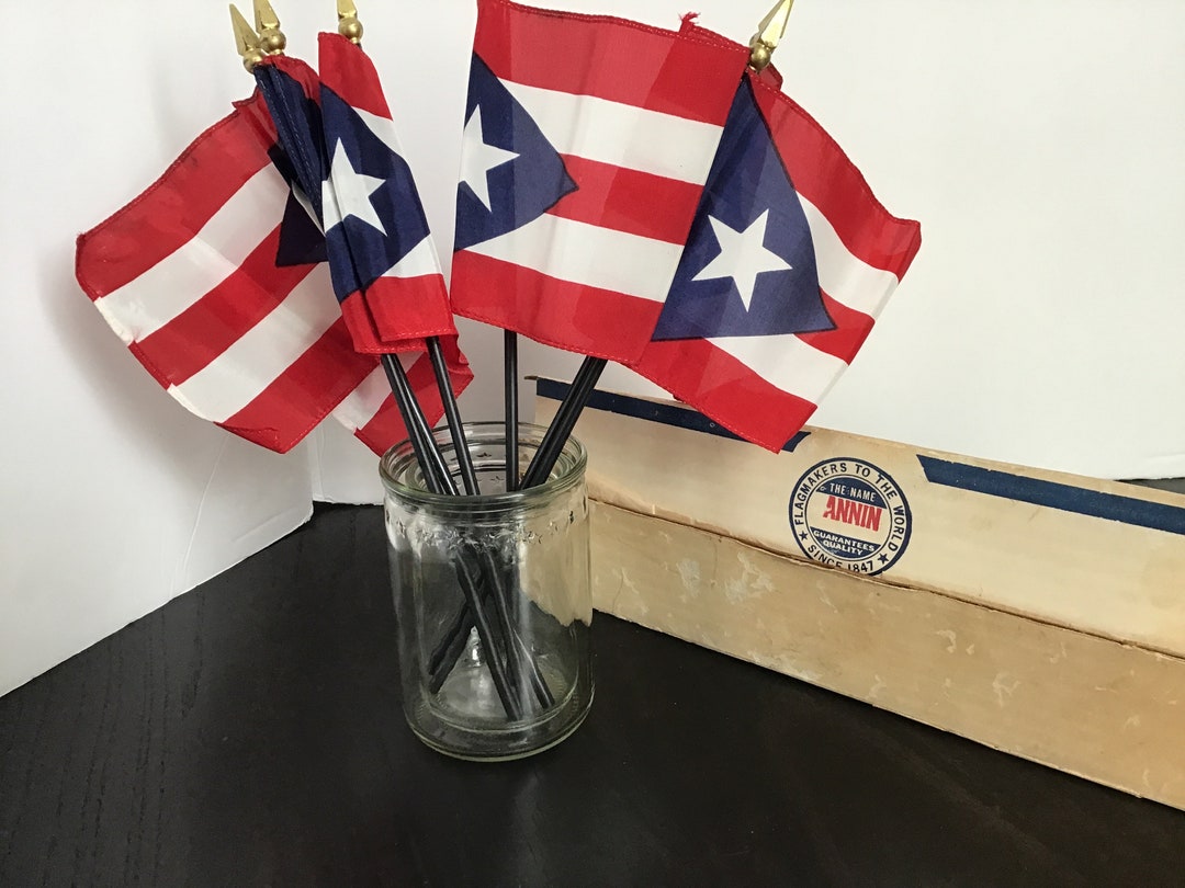 Vintage Small Puerto Rico Flag, Hand Held, Made in the U.S., Empire ...
