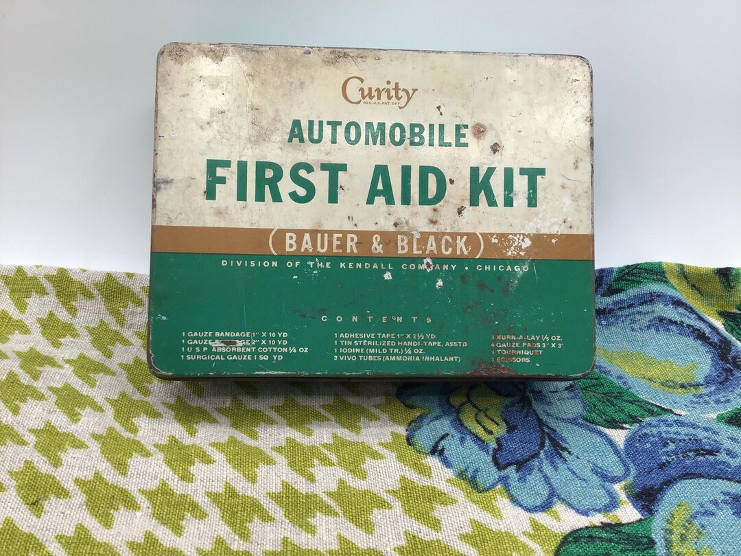 Vintage Automobile First Aid Kit by Curity/bauer & Black With Original ...