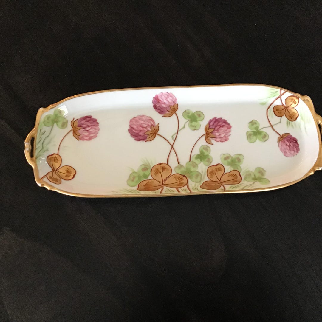Antique Flambeau L.d.b.&co. Limoges France Vanity/trinket Tray With ...