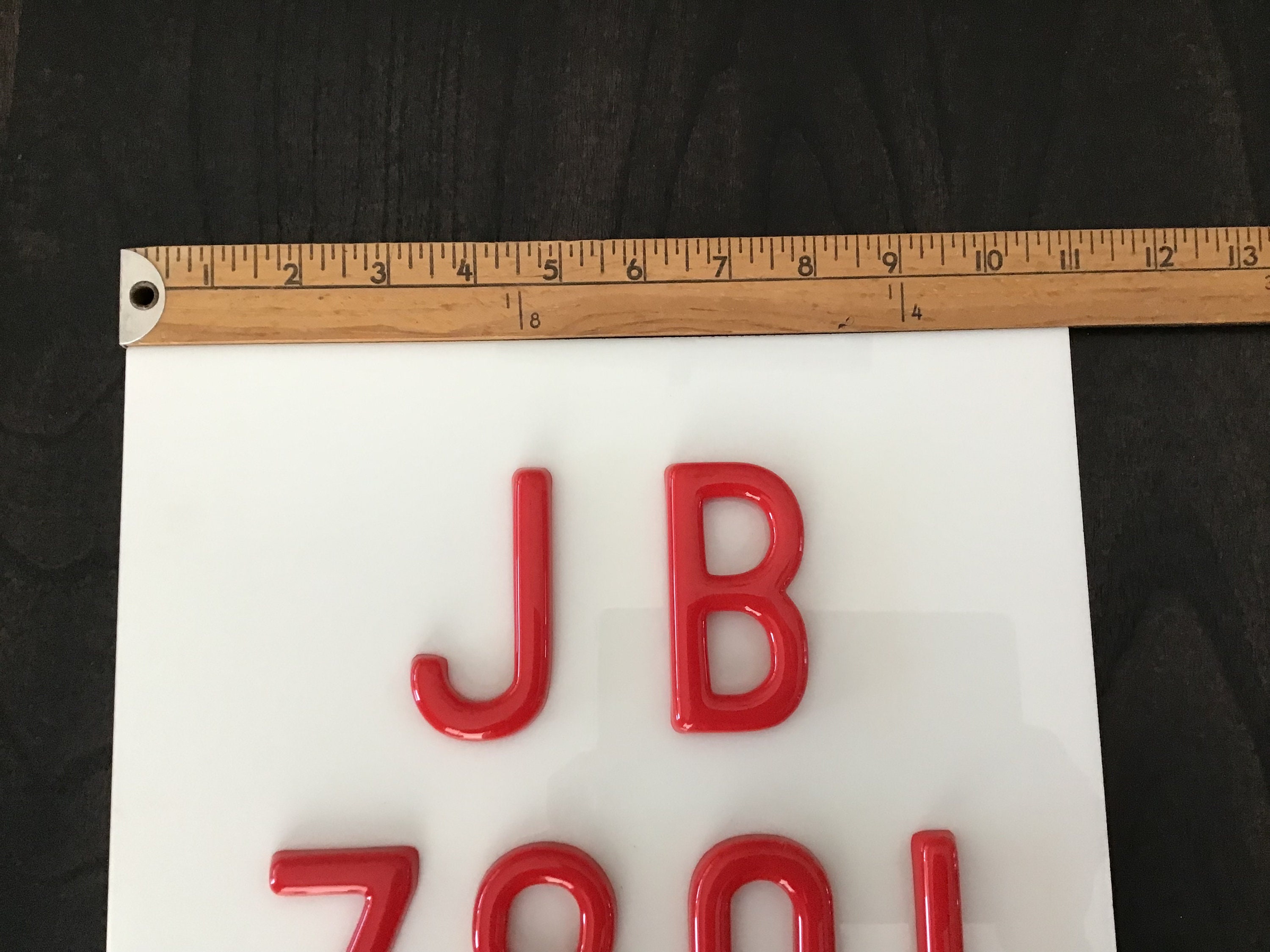 Vintage Acrylic Ham Radio Call Sign Plaque, JB 7801, White and Red - Etsy