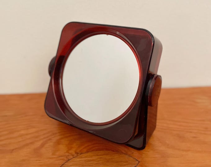 Vintage Lucite Vanity Table Mirror | 70s Double Sided Magnifying Mirror ...
