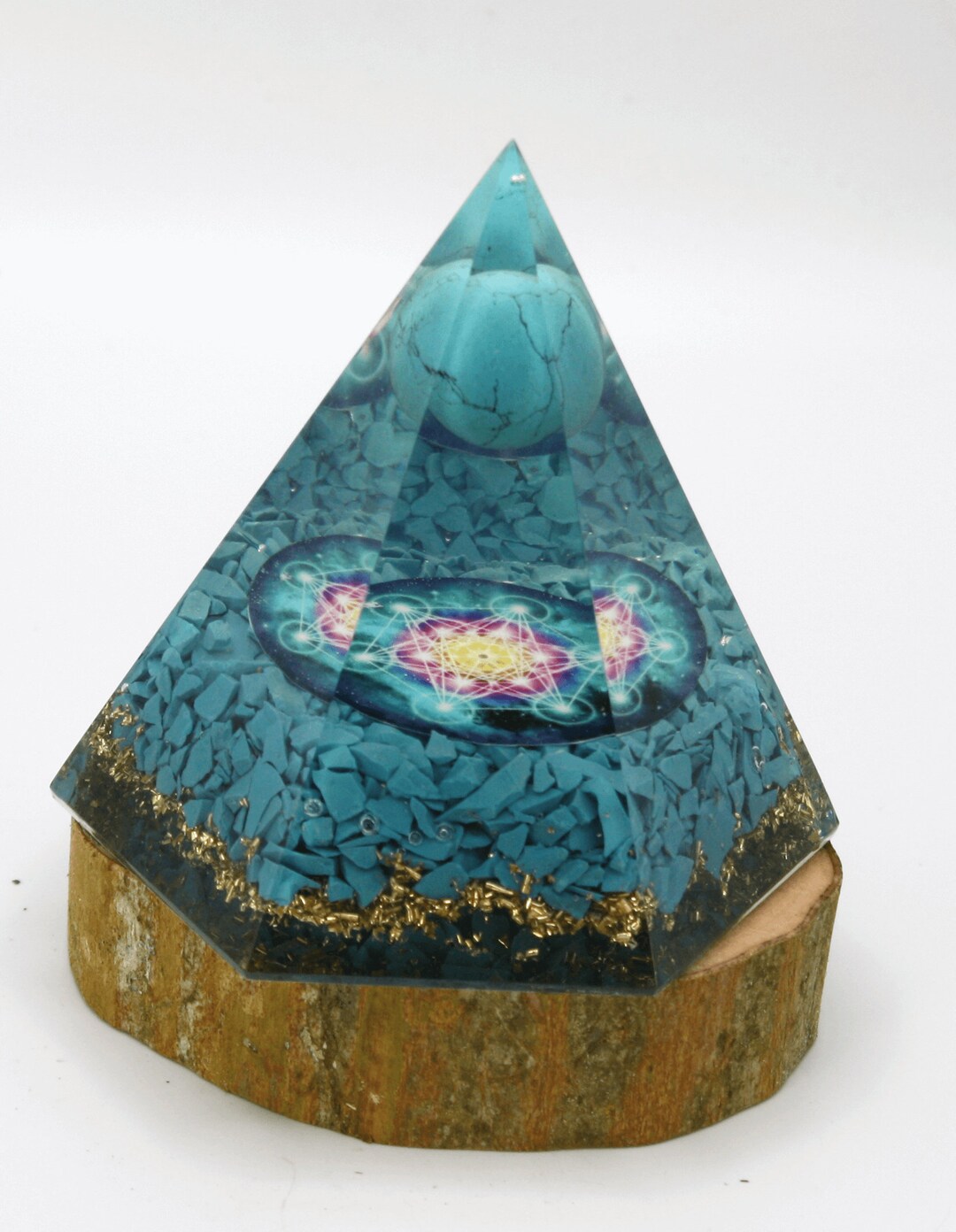 Turquoise Orgone Pyramid - A Beacon of Healing and Protective ...