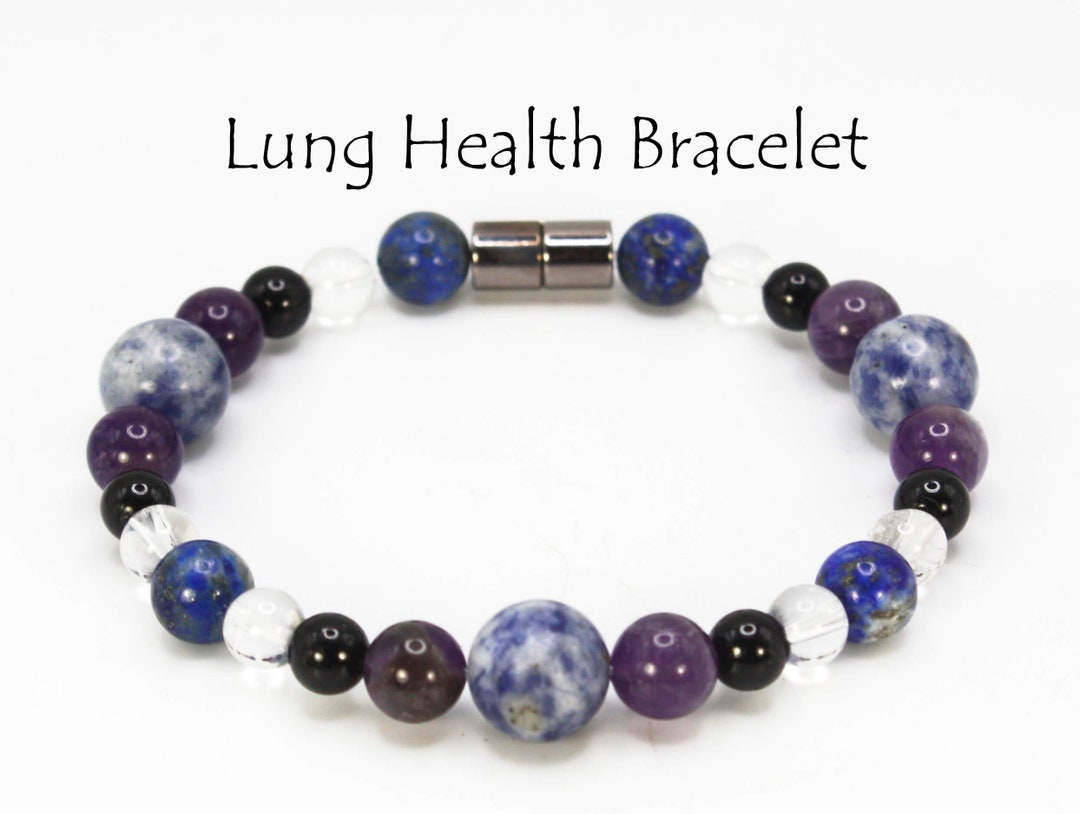 Lung Health Gemstone Jewlery for Men/women Lapis Lazuli Sodalite Quartz ...