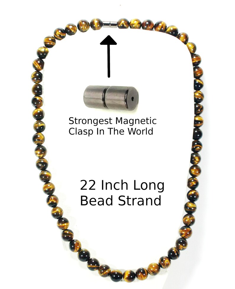 Tiger Eye Necklace Mens Necklace Beaded Necklace Tribal - Etsy