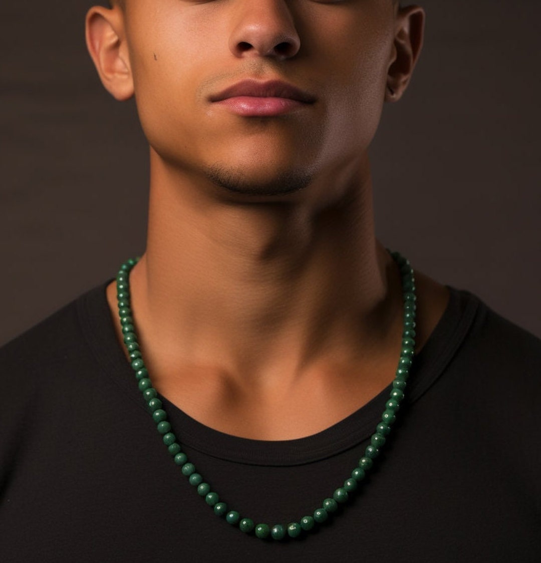 Green Jade Beaded Necklace: Healing Crystal Gemstone Jewelry - Etsy