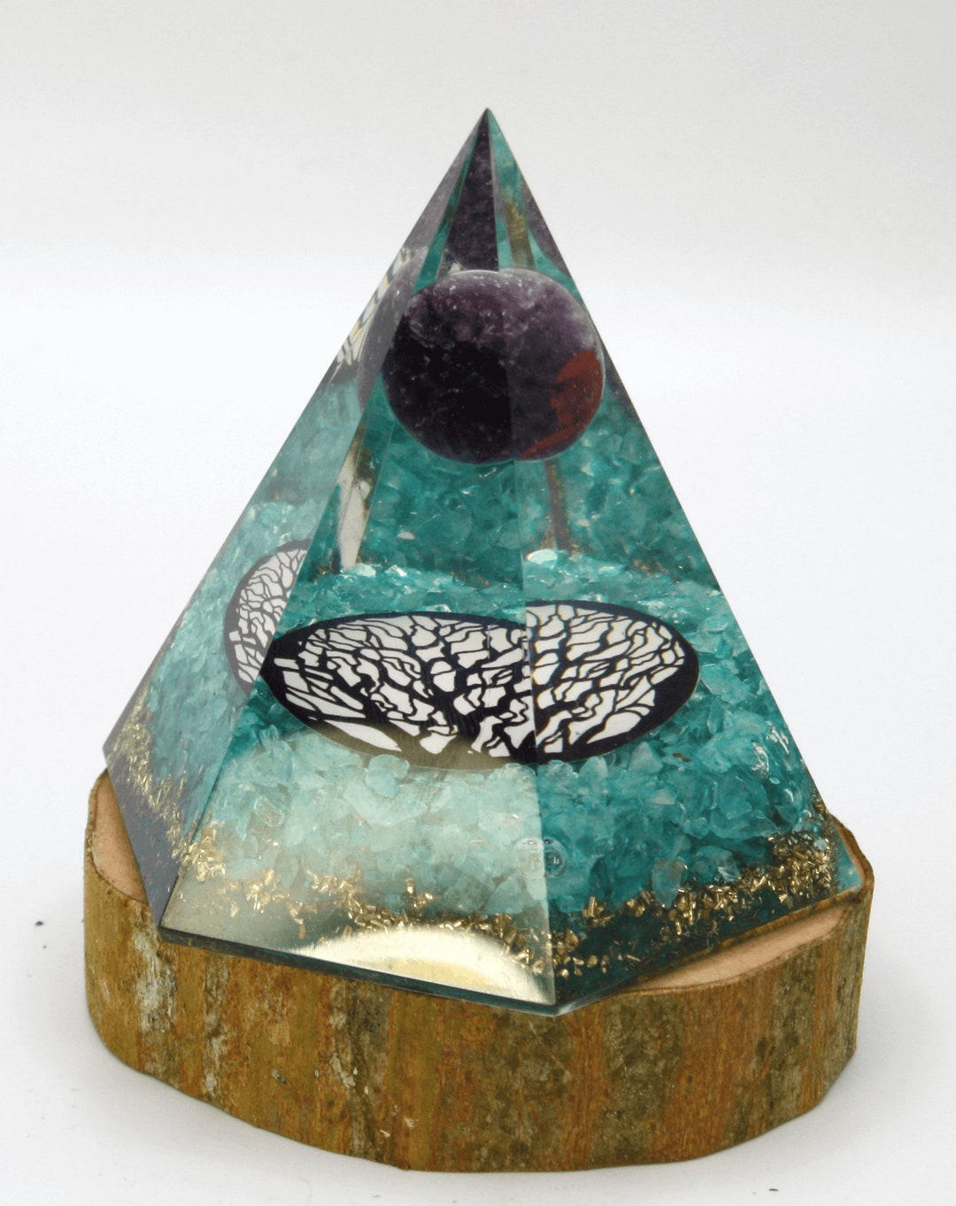 Aquamarine Orgone Pyramid A Beacon of Tranquility and Protective Energy ...