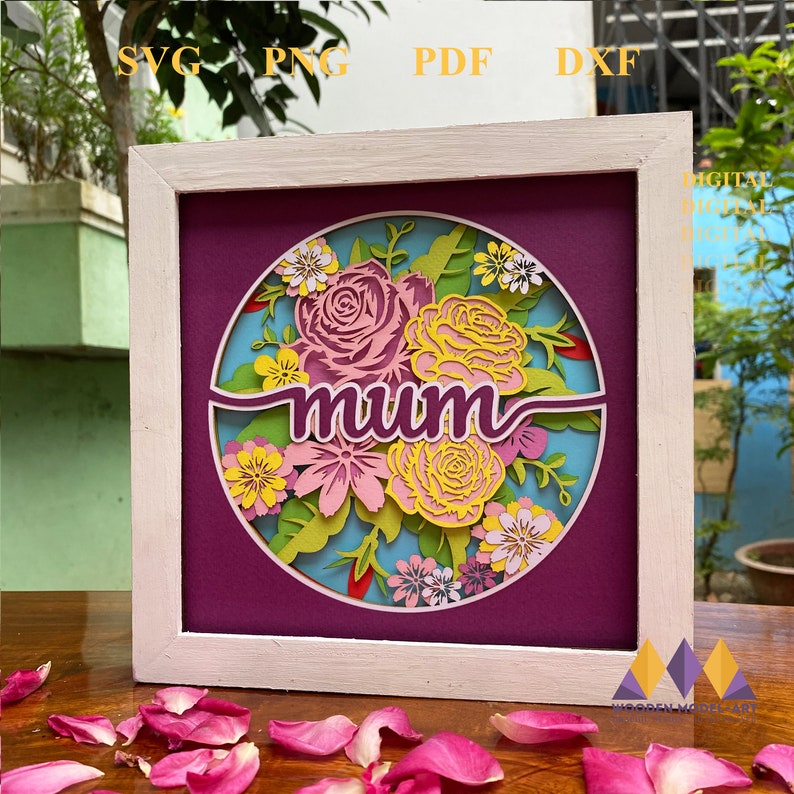 3D Mum SVG 3D Mom Light Box 3D Best Mom Ever SVG | Etsy