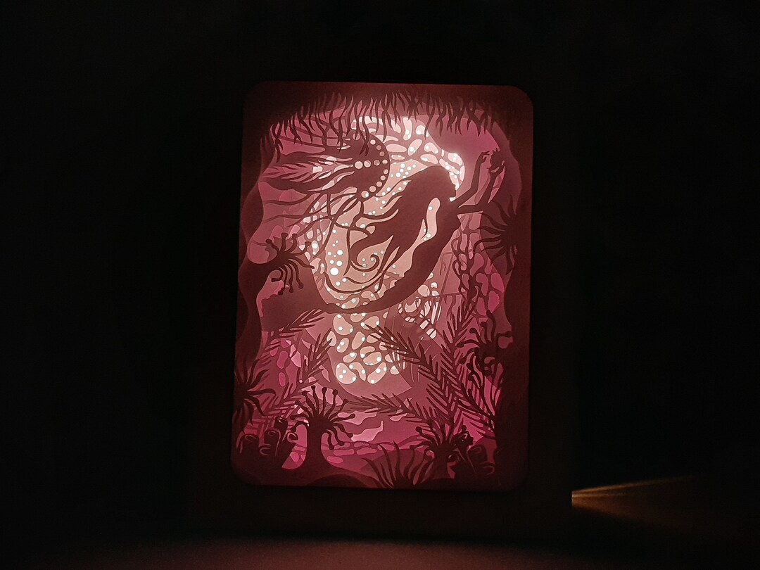 The Little Mermaid Light Box, Ariels Shadow Box, the Princess Svg ...