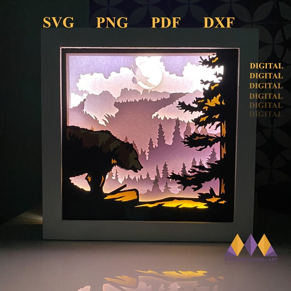 Bear Svg Shadow Box - Etsy